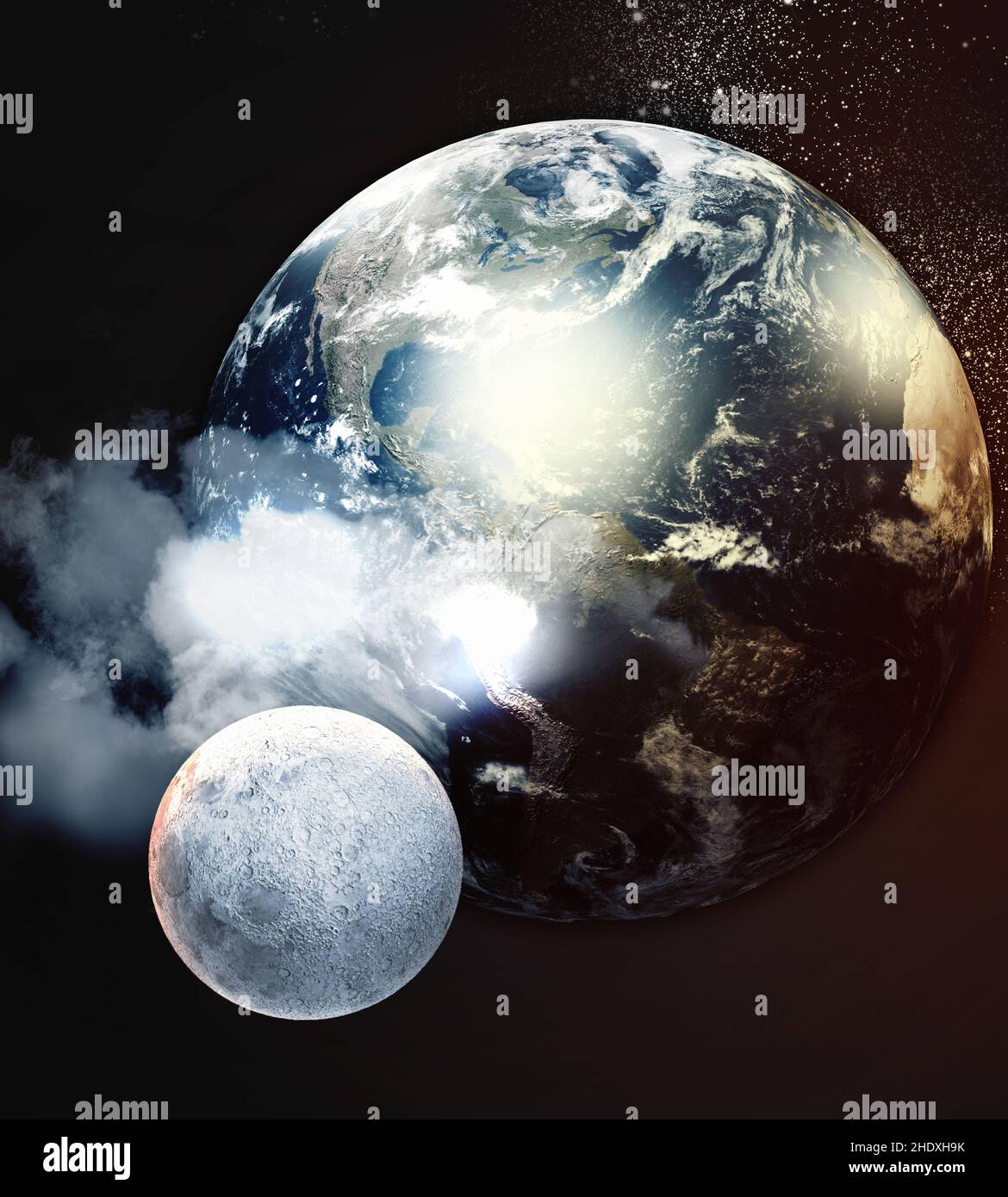 earth, moon, earths, moons Stock Photo - Alamy