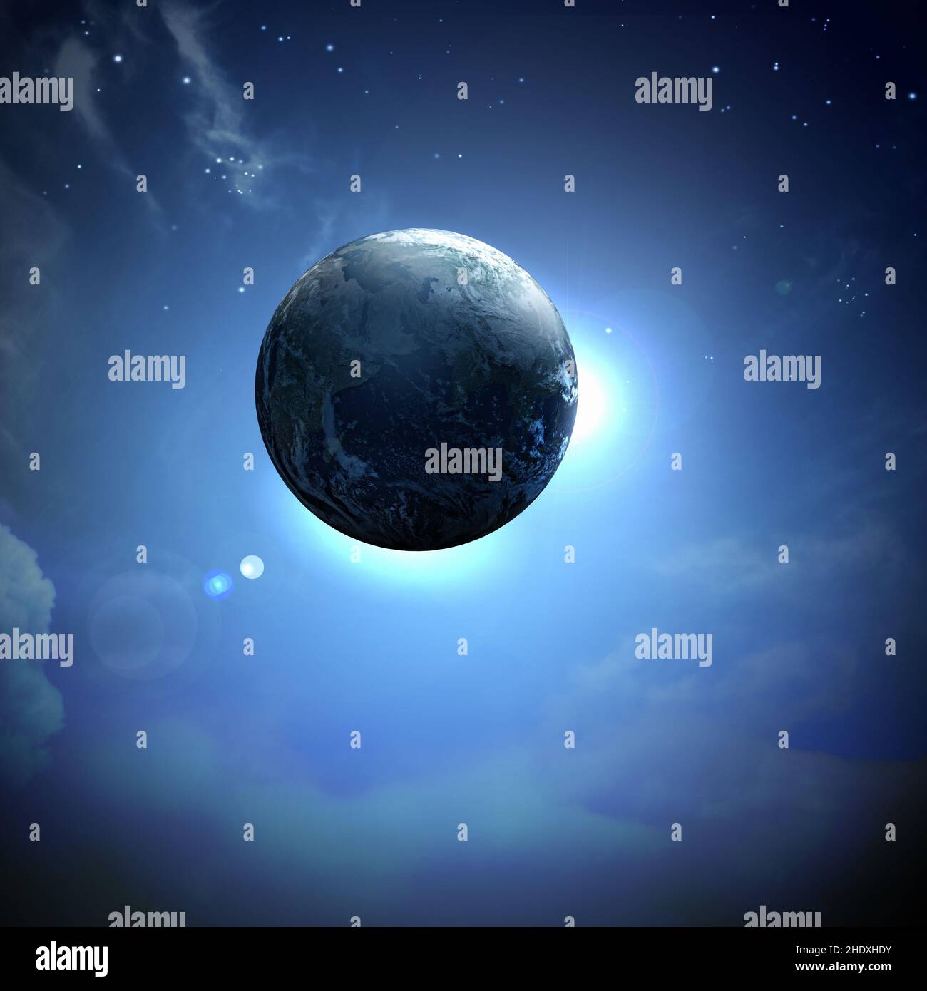 3d illustration earths sun hi-res stock photography and images - Alamy