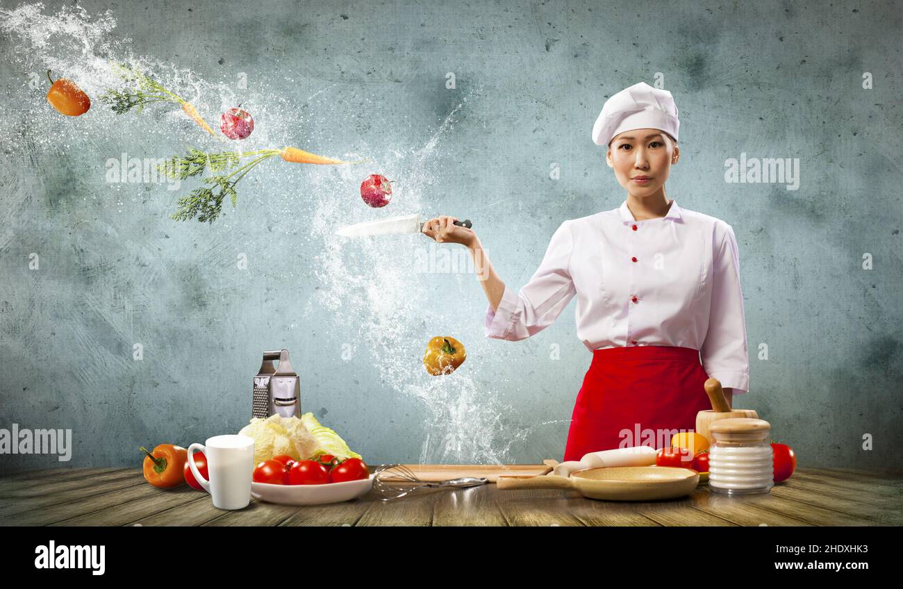 preparation, cutting, cook, preparations, cooks Stock Photo - Alamy