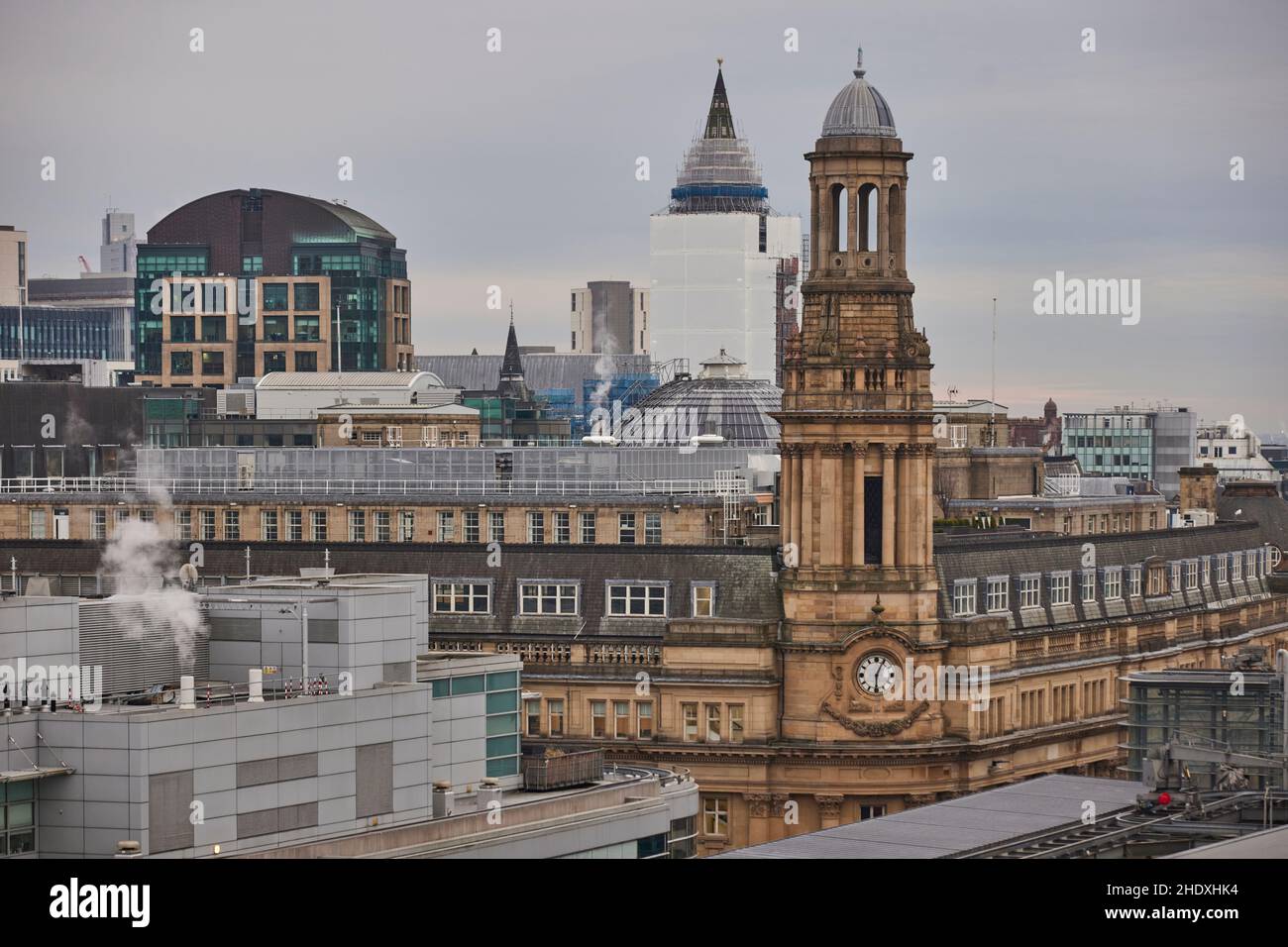 Manchester city centre Royal Exchange Theatre building rooftop Stock ...