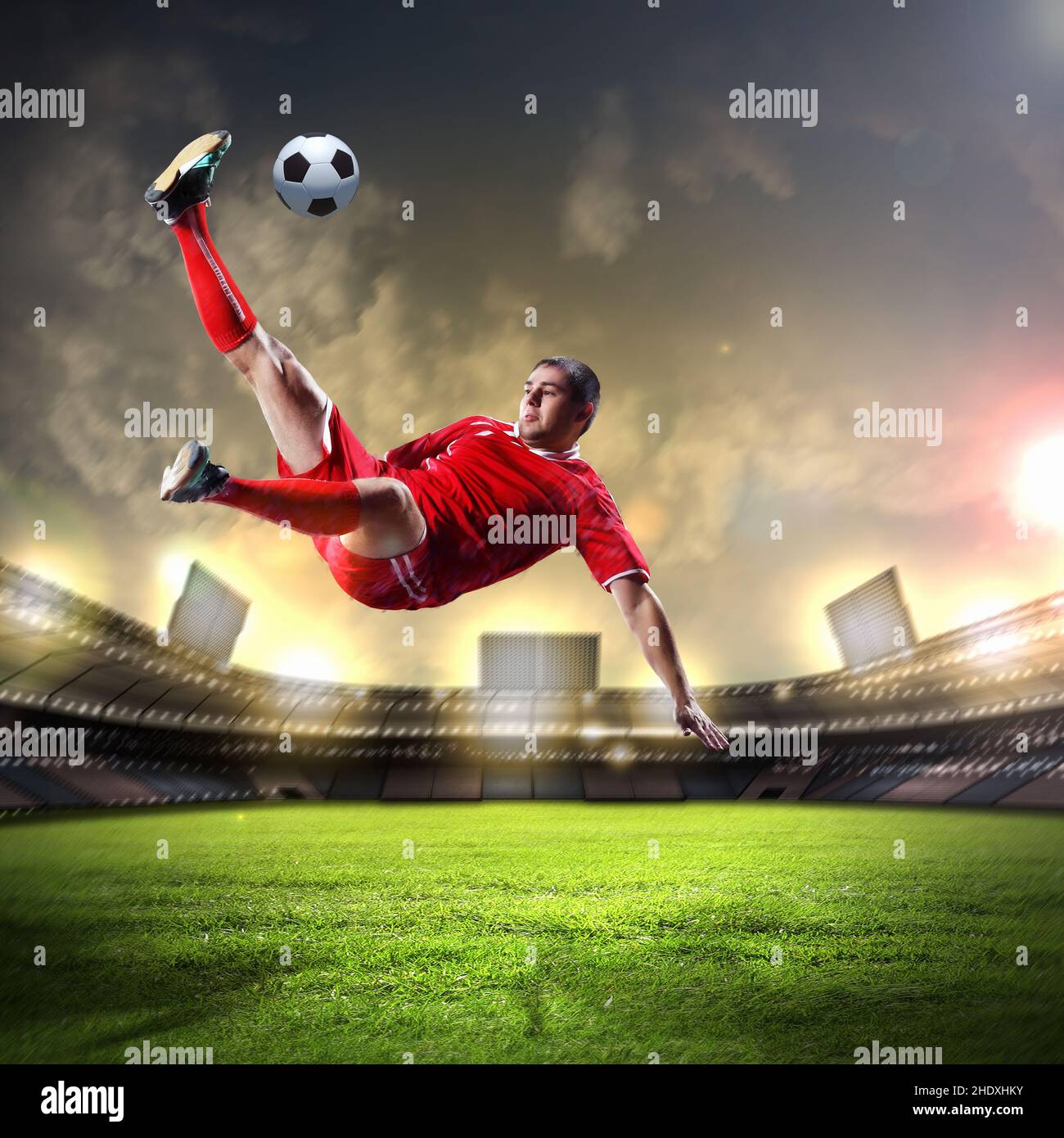 soccer player, kick, soccer training, kicker, kickers, soccer players, kicks Stock Photo - Alamy
