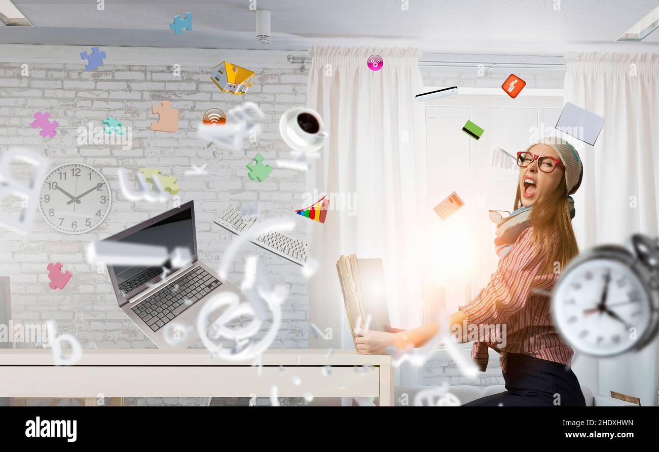 chaos, time pressure, student, stress, chaotic, disorder, mess, time ...