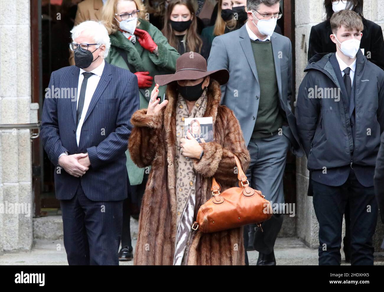 Mourners attend the funeral of Aoife Beary at Our Lady of Perpetual ...