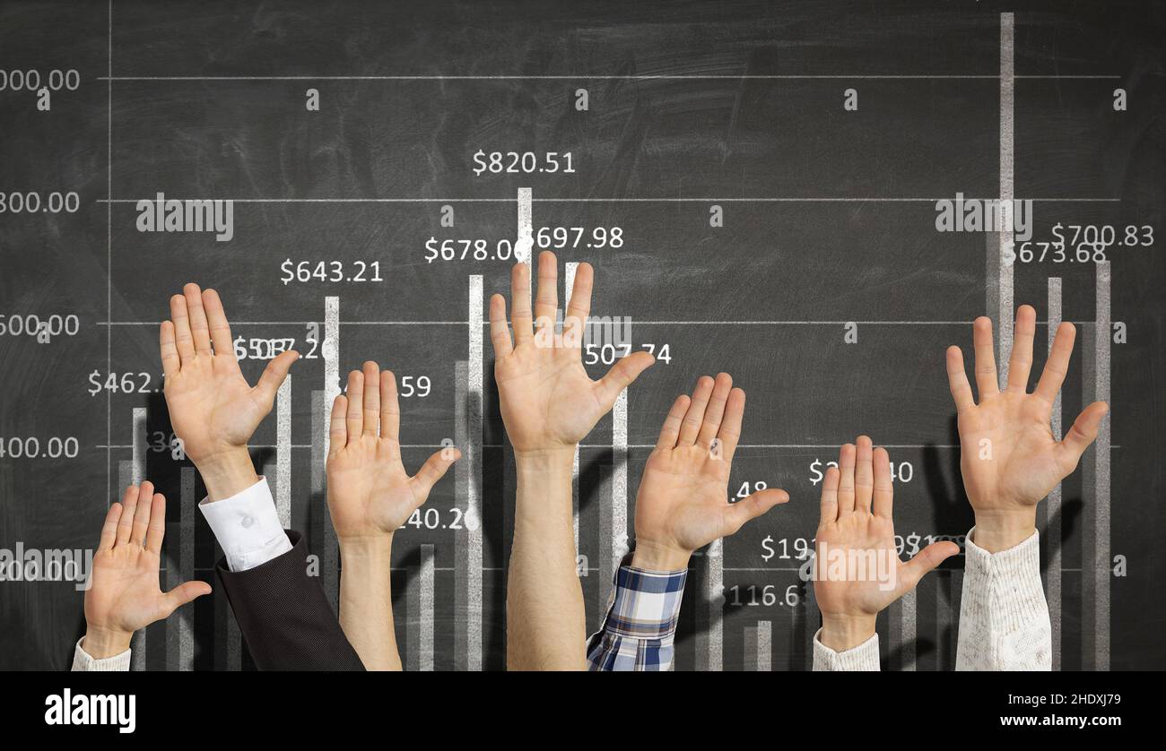 hand sign, auction, bid, hand signs, auctions, bids, offer Stock Photo ...