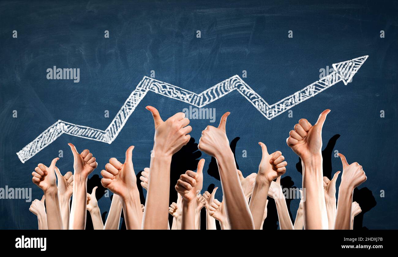 economy, upswing, thumbs up, economies, thumb ups Stock Photo - Alamy