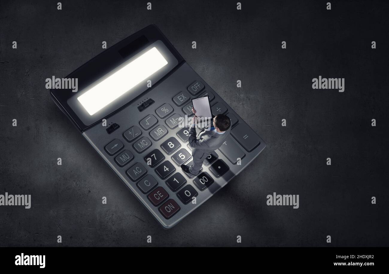 calculator, calculating, accountant, calculators Stock Photo - Alamy