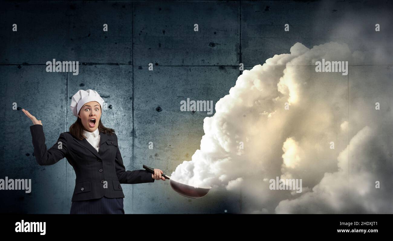 cooking, smoke, experiment, to cook, smokes, experiments Stock Photo ...