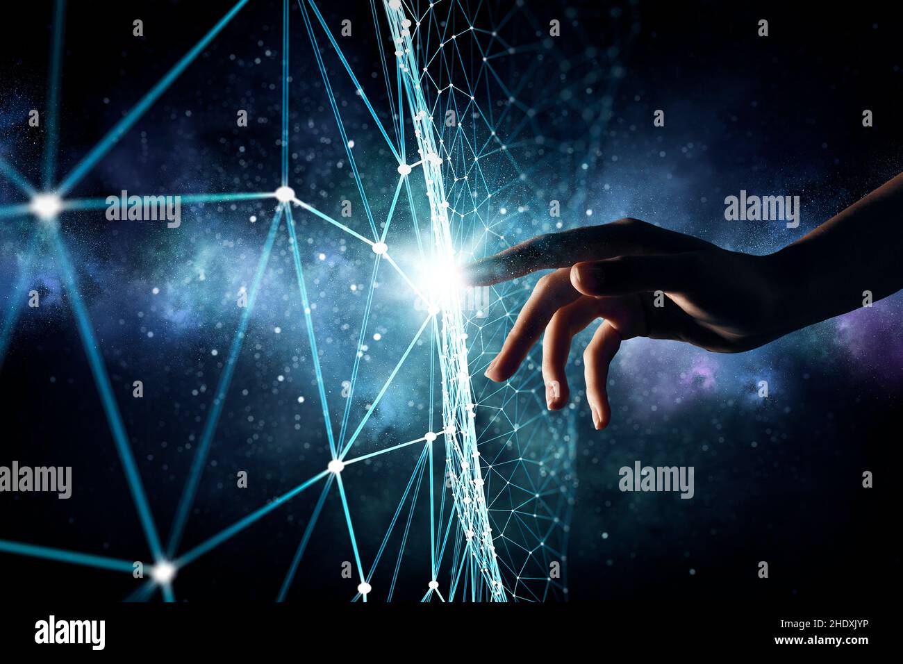 finger, interface, virtual, fingers, interfaces, virtuals Stock Photo ...