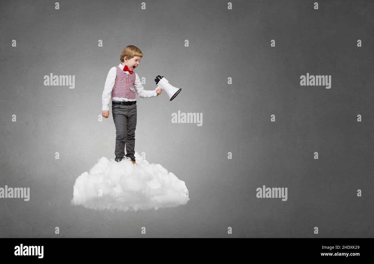 child, announcement, megaphone, children, childs, kid, kids ...