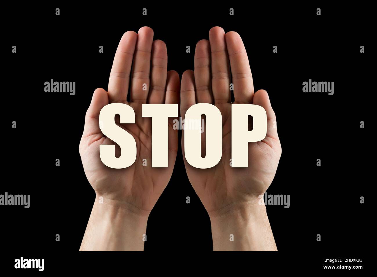 Hands stops hi-res stock photography and images - Alamy