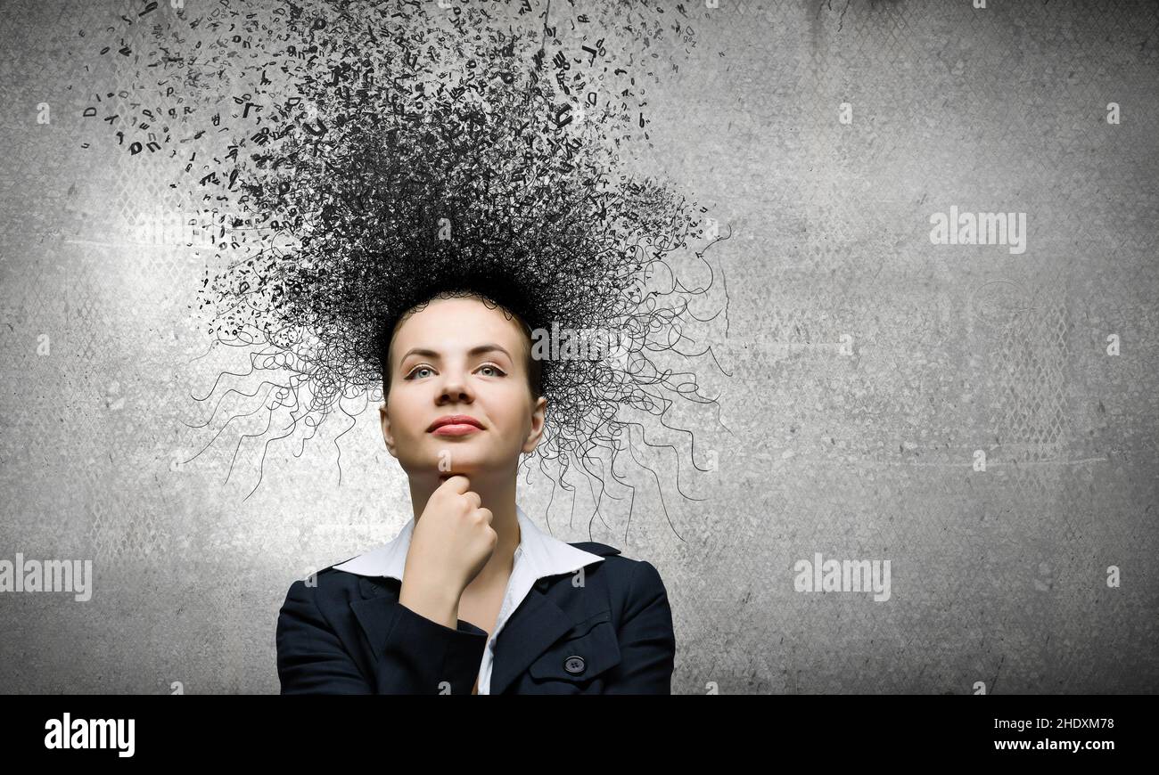 young woman, chaos, idea, creativity, solution, girl, girls, woman ...