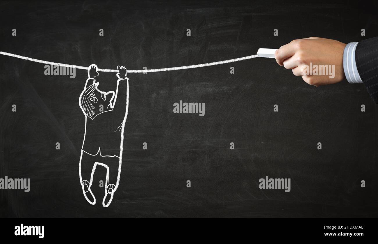 drawing, hanging, tightrope, drawings, dangling, tightropes Stock Photo ...