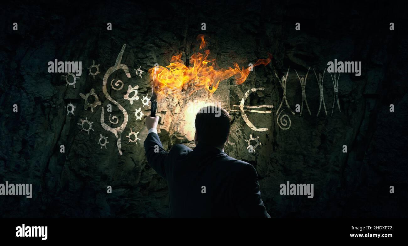 Cave man drawings hi-res stock photography and images - Alamy