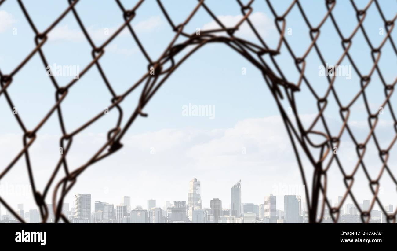 Hole fences hi-res stock photography and images - Alamy