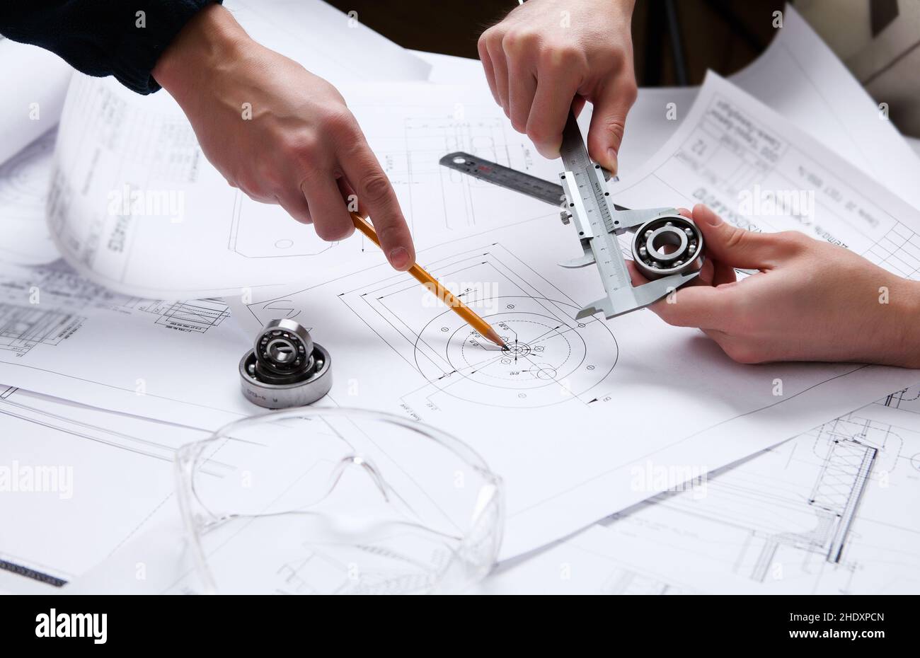 measuring, accuracy, technical drawing, accuracies Stock Photo - Alamy