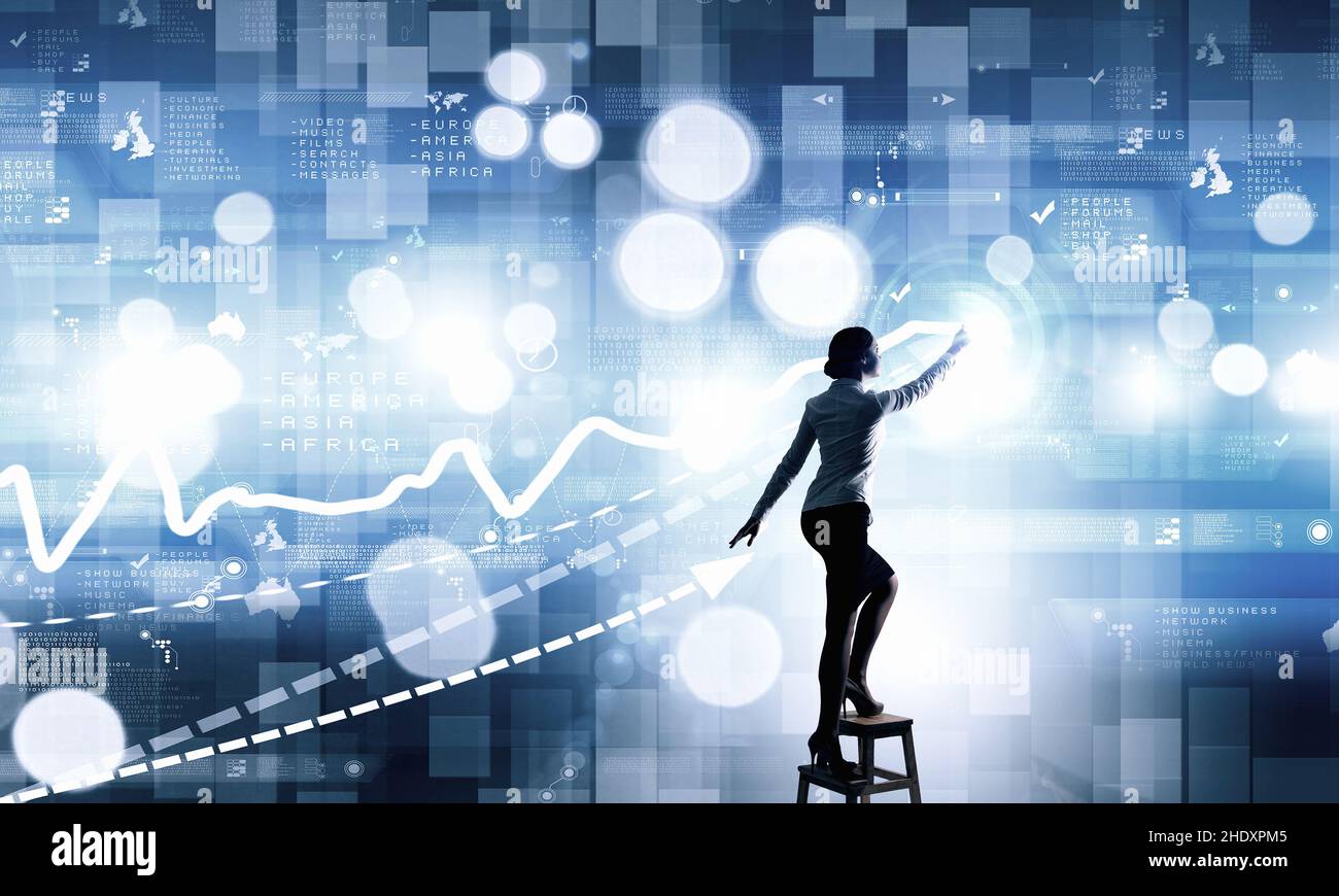 success, upward, upswing, ladder of success, upwards Stock Photo - Alamy