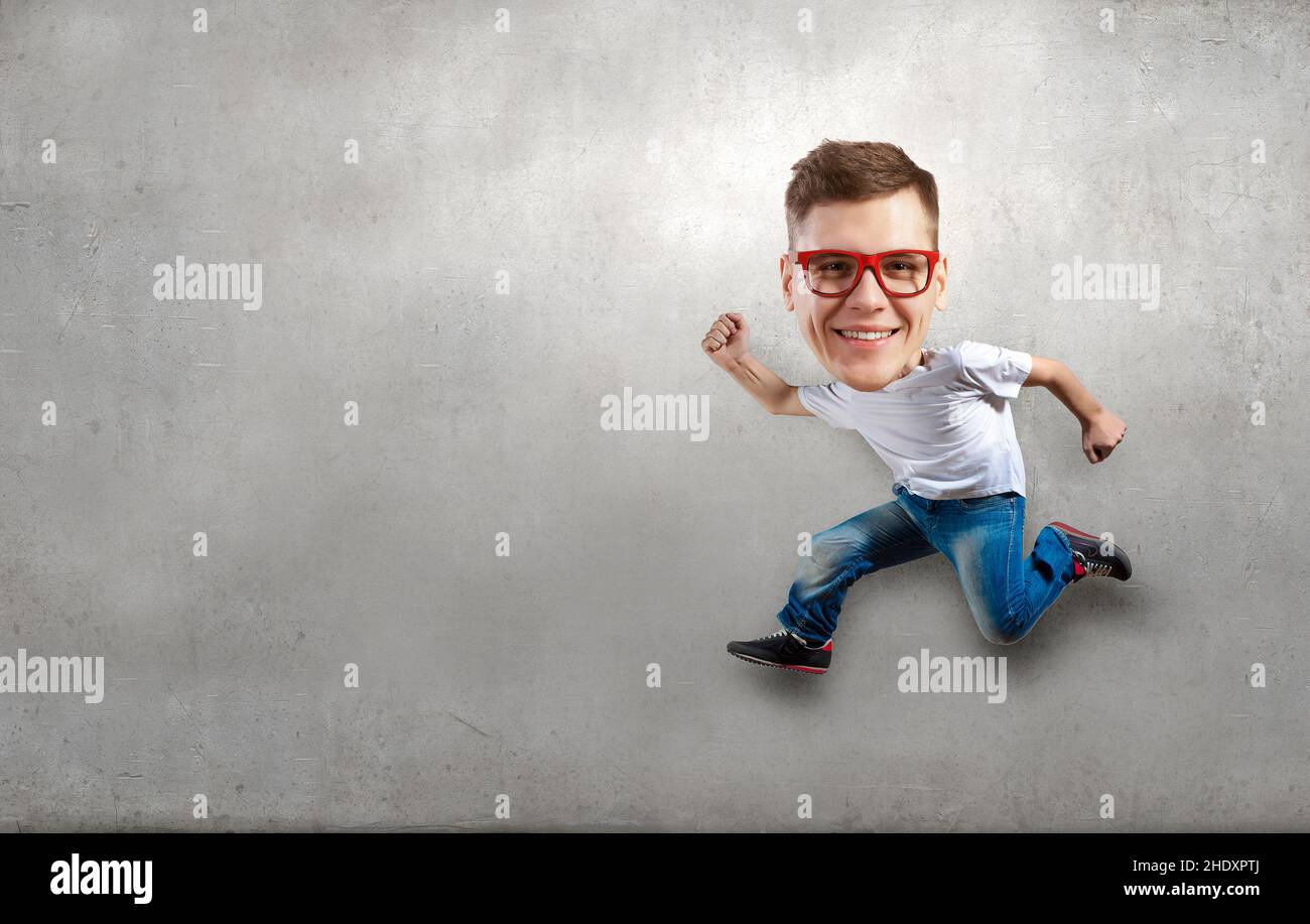 Funny guy running hi-res stock photography and images - Alamy