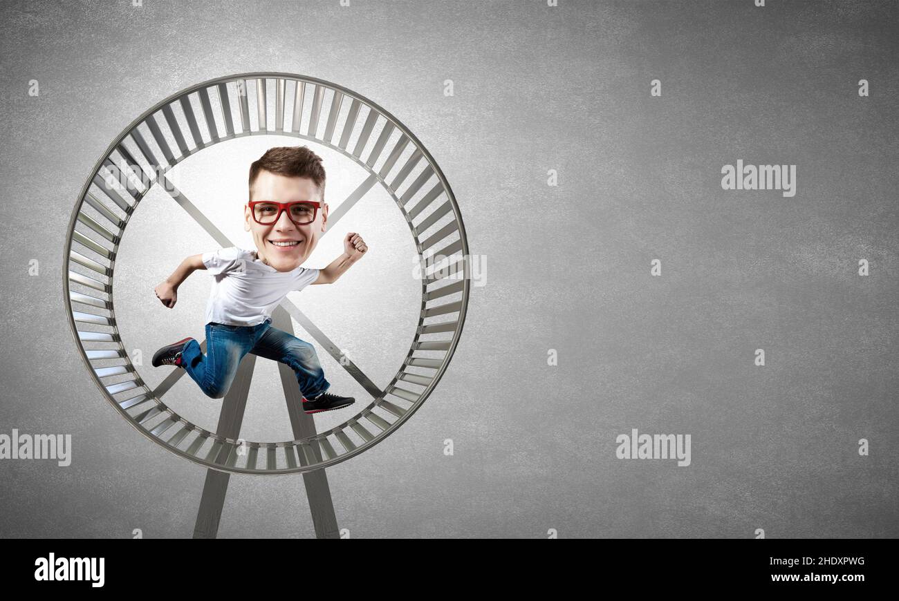 man, run, cheerful, exercise wheel, guy, men, running, cheerfuls ...