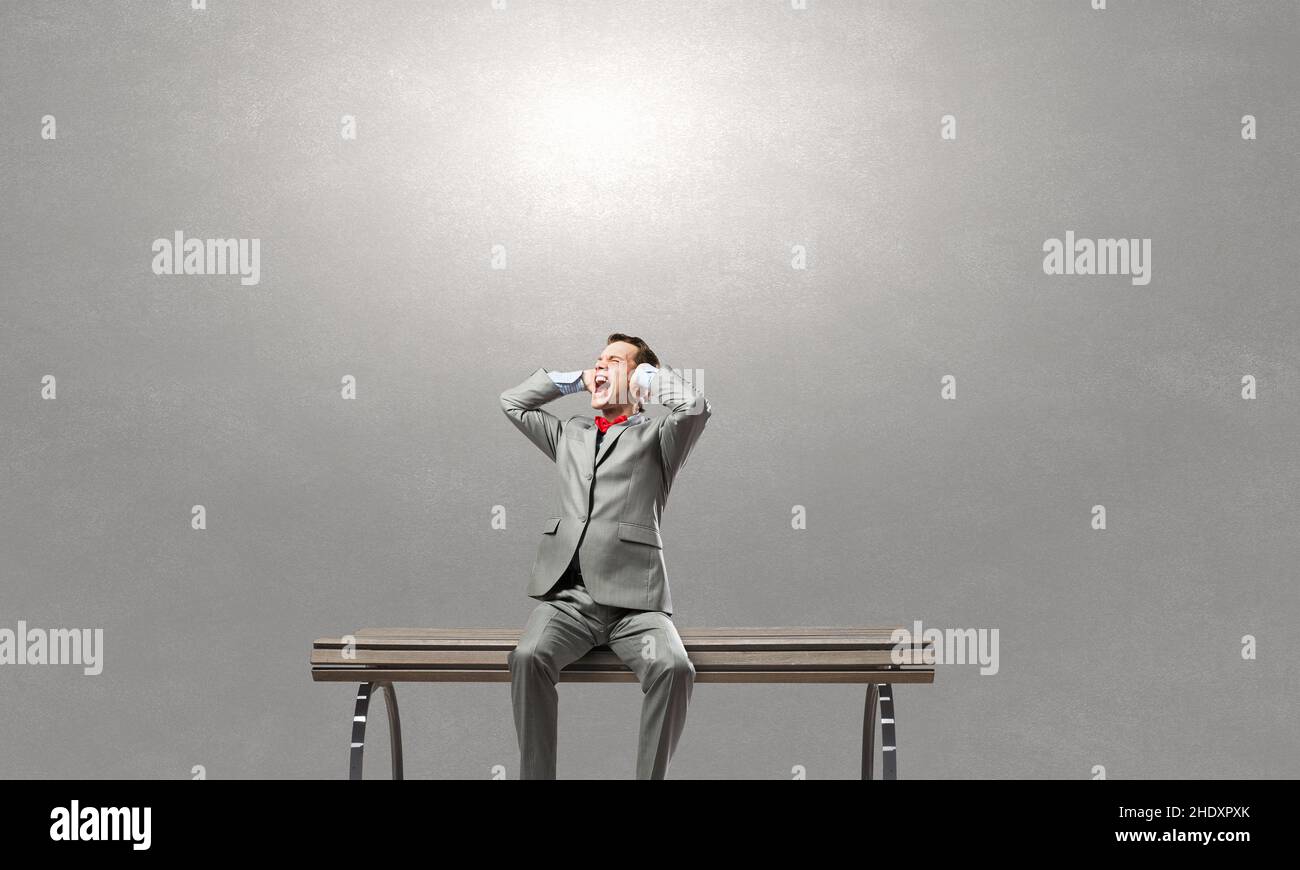 anger, shouting, cover ears, angers, scream, screaming, shout Stock ...