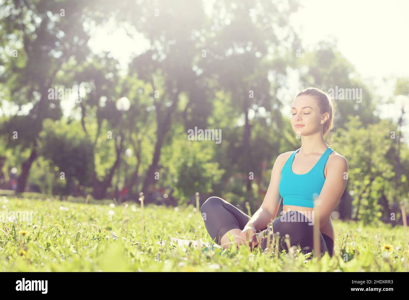 relaxed, meditating, sportswoman, relax, relaxation, meditation ...