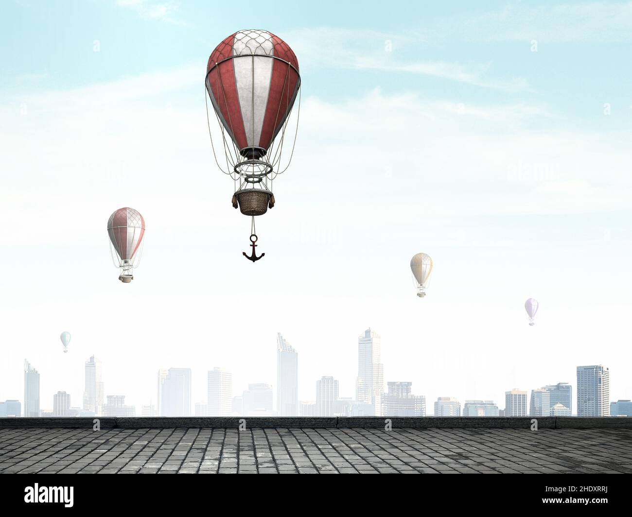 hot air balloon, flying, freedom, anchor, hot air balloons, fly, to fly ...