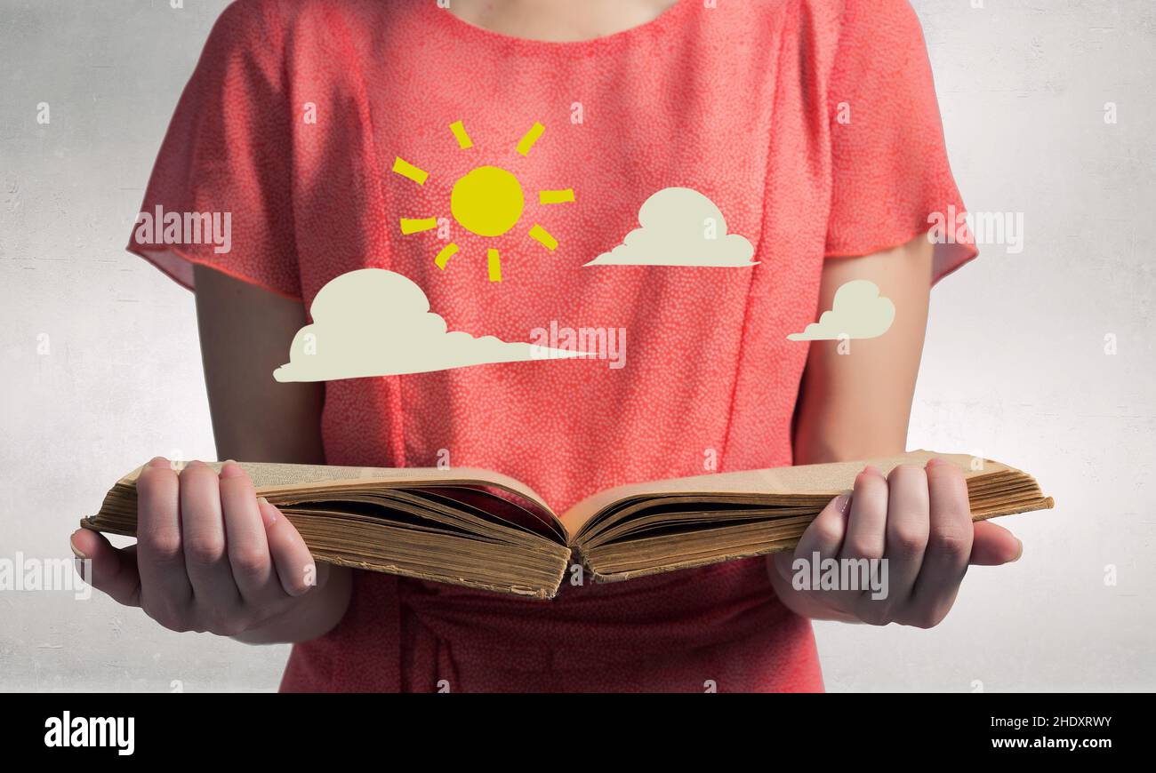 With an illustration of one of her childrens books hi-res stock ...