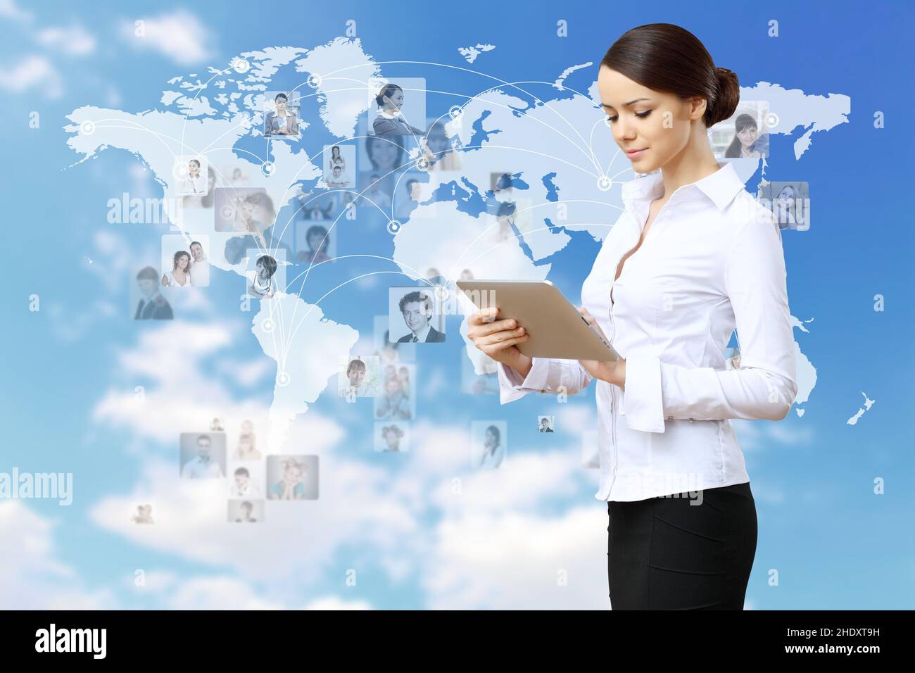 business, online, contact, world map, user, social network, corporate ...