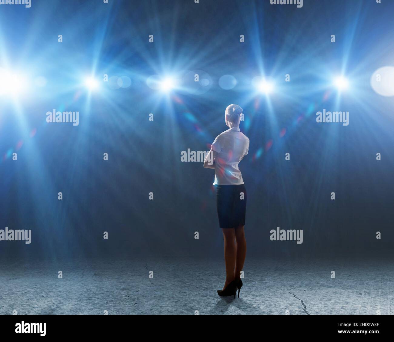 stage, center, spotlight, businesswoman, stages, centers, searchlight ...