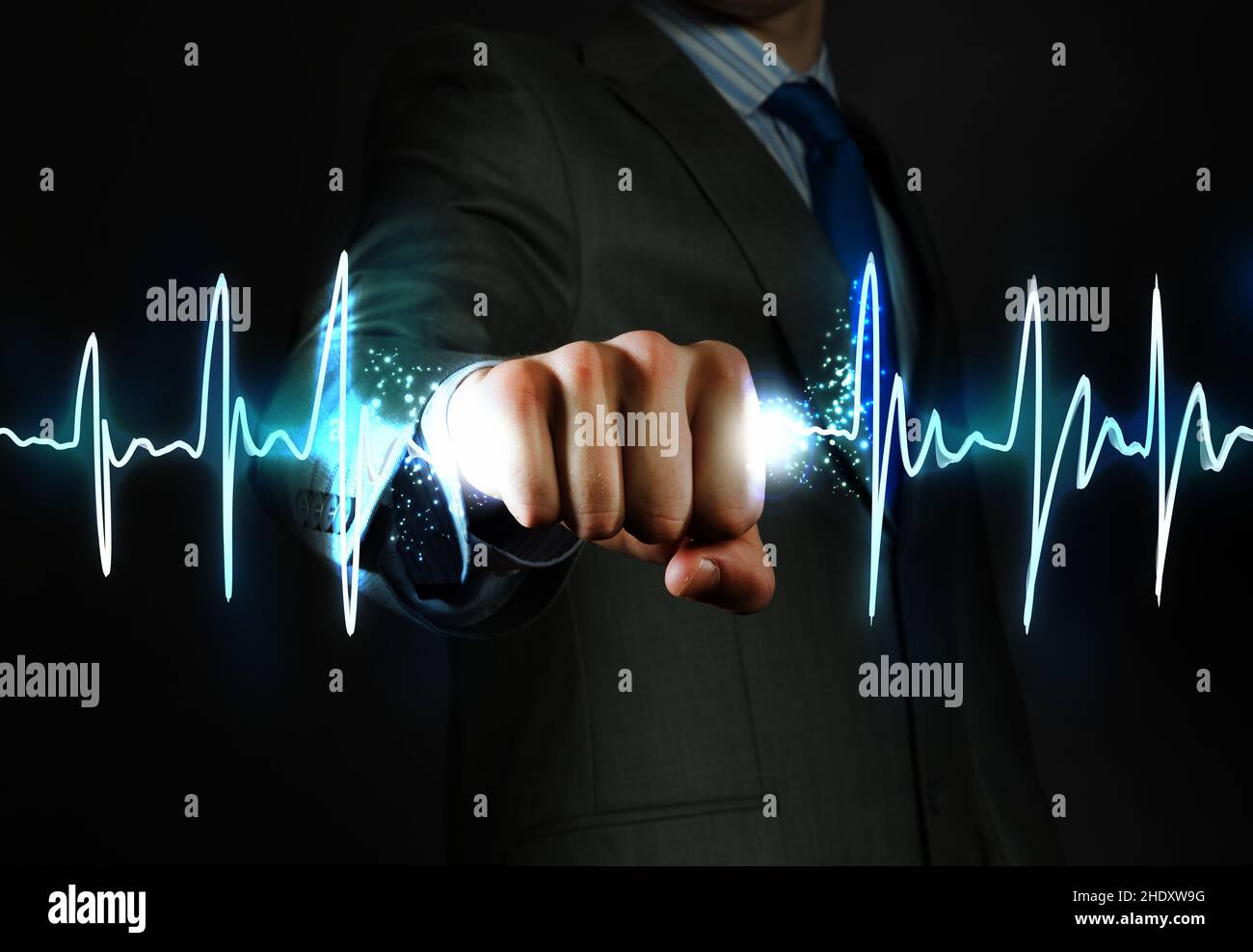 businessman, energy, pulsating, heartbeat, health check, boss ...