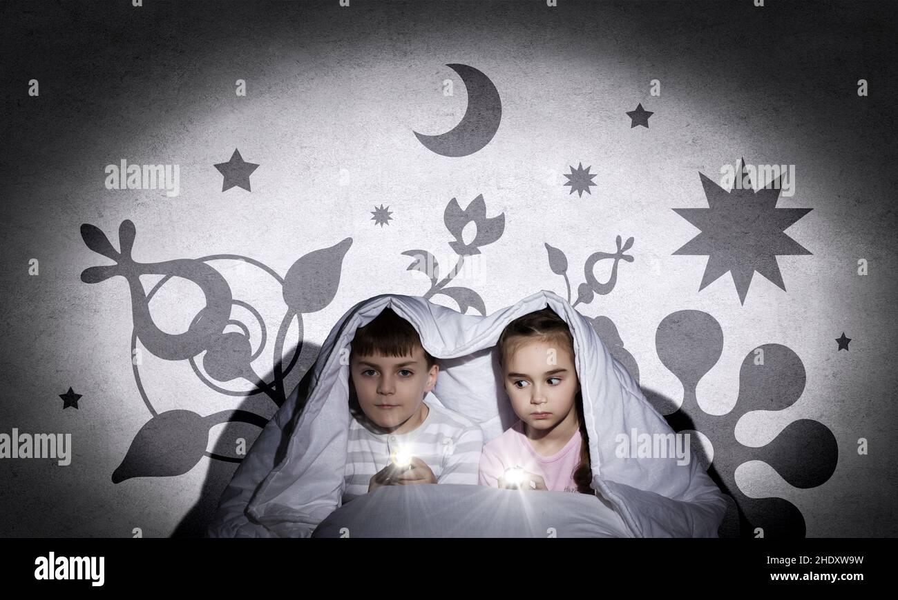 shadow, fantasy, siblings, bedtime, shadows, fantasies, bedtimes Stock ...