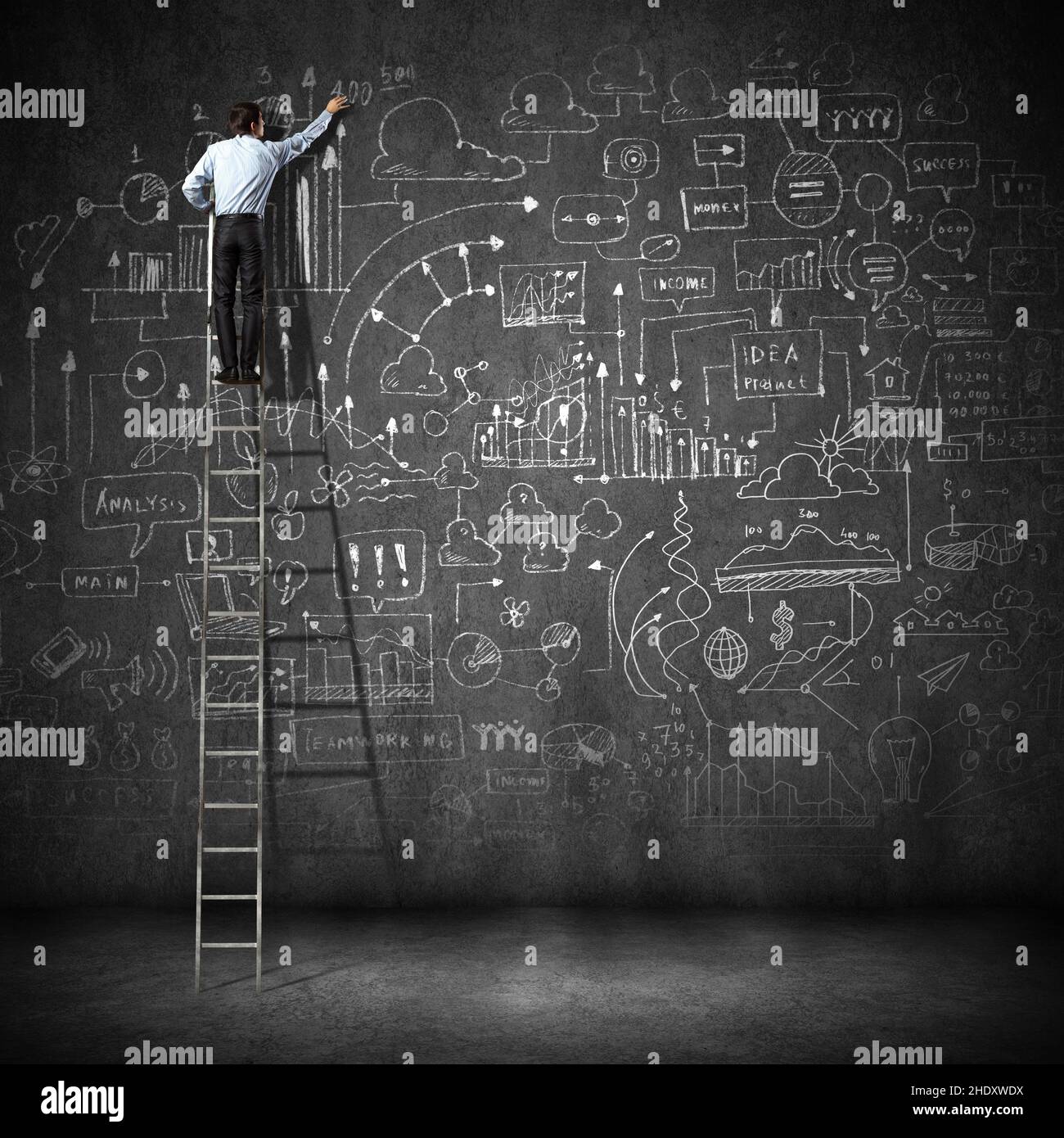 graphic, project management, success strategy Stock Photo - Alamy