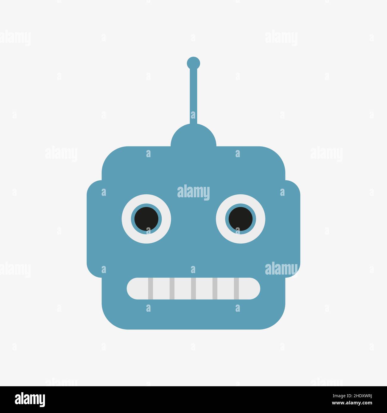 Vector illustration of a robot head on background Stock Vector Image ...