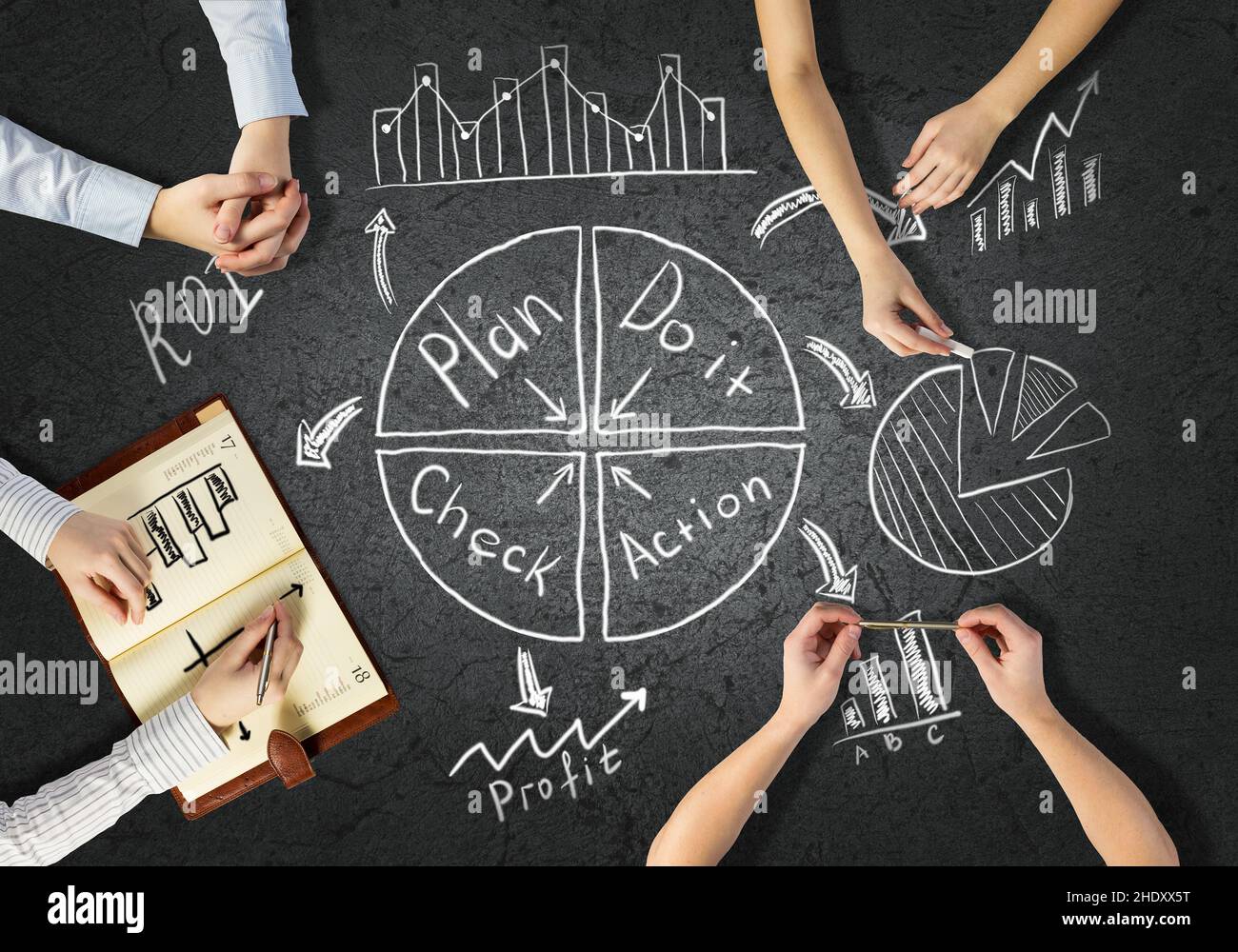 teamwork, marketing, pie chart, teamworks, pie charts Stock Photo - Alamy