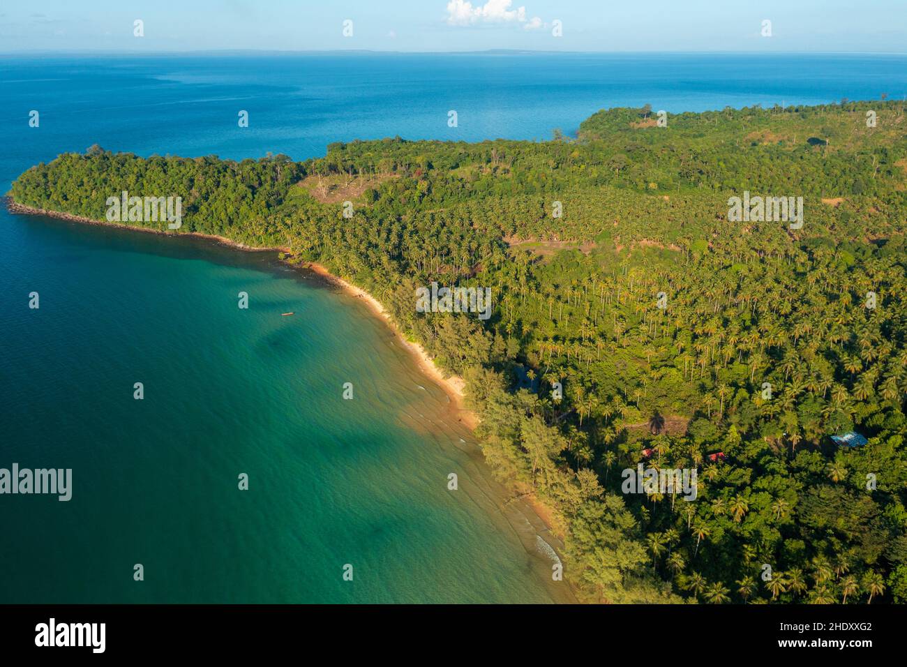 Aerial view of Koh Rong Island, Cambodia Stock Photo - Alamy
