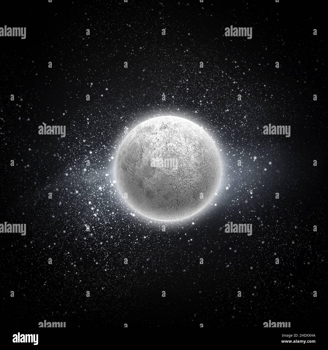 space, full moon, stars sky, spaces, full moons, star Stock Photo - Alamy