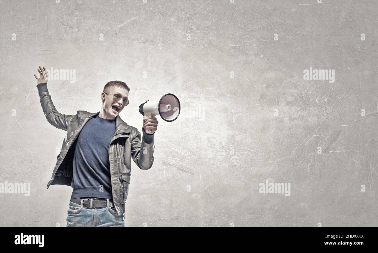 Advertising man hi-res stock photography and images - Alamy
