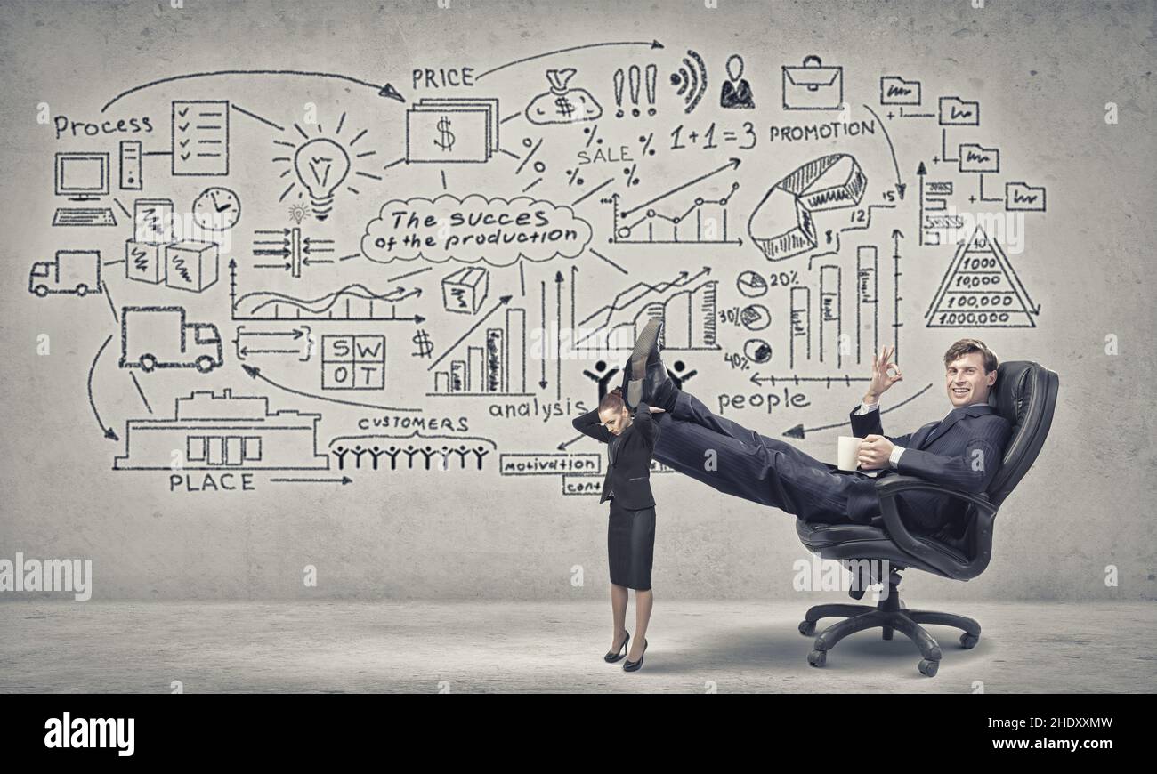 hierarchy, unfair, work distribution, hierarchies, unfairs Stock Photo ...