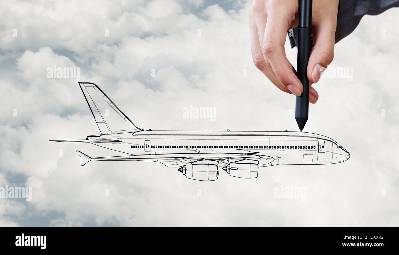 design, draft, commercial airplane, designs, drafts, commercial ...