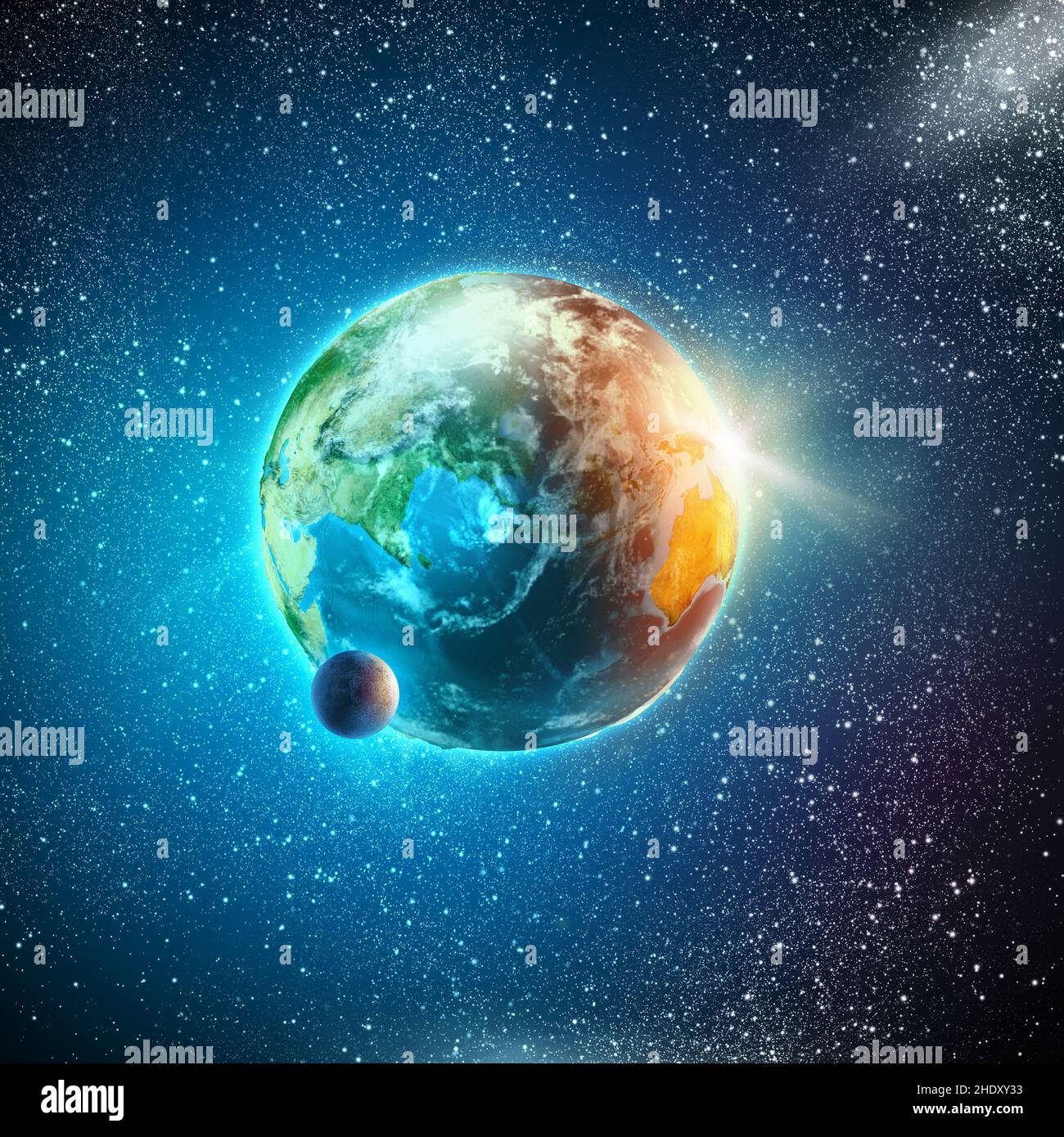 Earth sun moon hi-res stock photography and images - Alamy