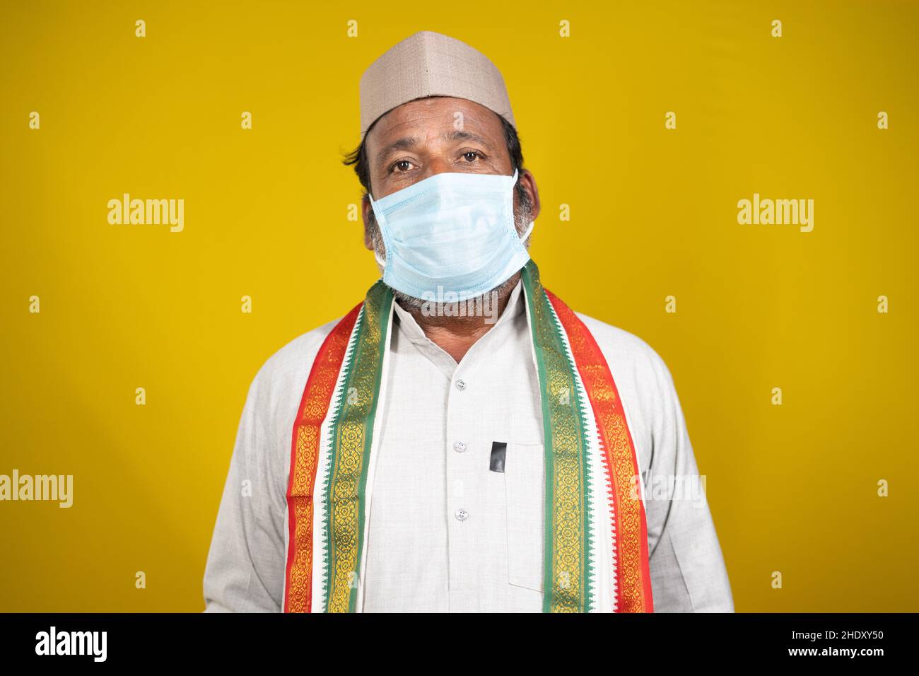 Indian Politician with medical face mask looking at camera -Concept of ...