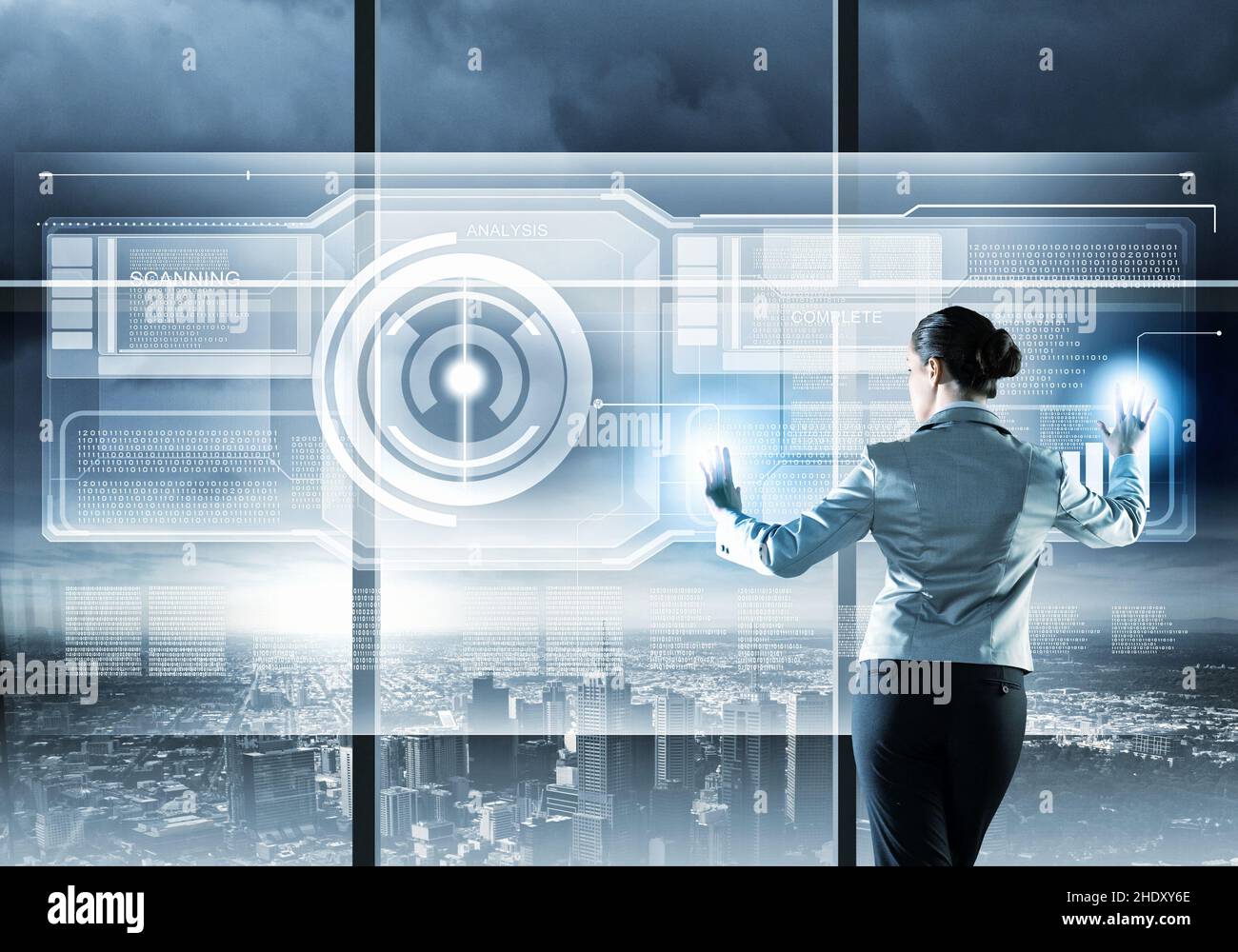 digital, cyberspace, businesswoman, enabling, control center, digitals ...