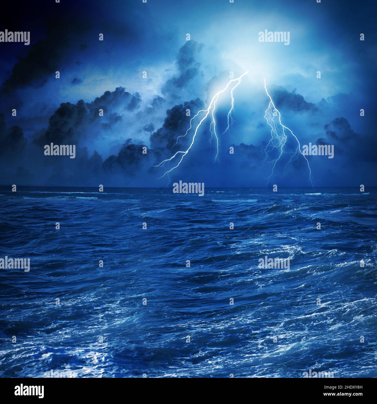Thunderstorms And Lightning At Sea