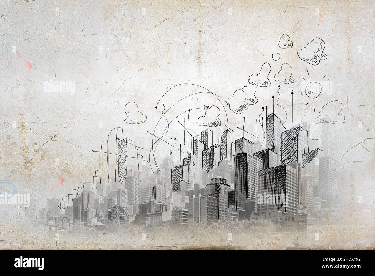 metropolis, draft, technical drawing, drafts Stock Photo - Alamy
