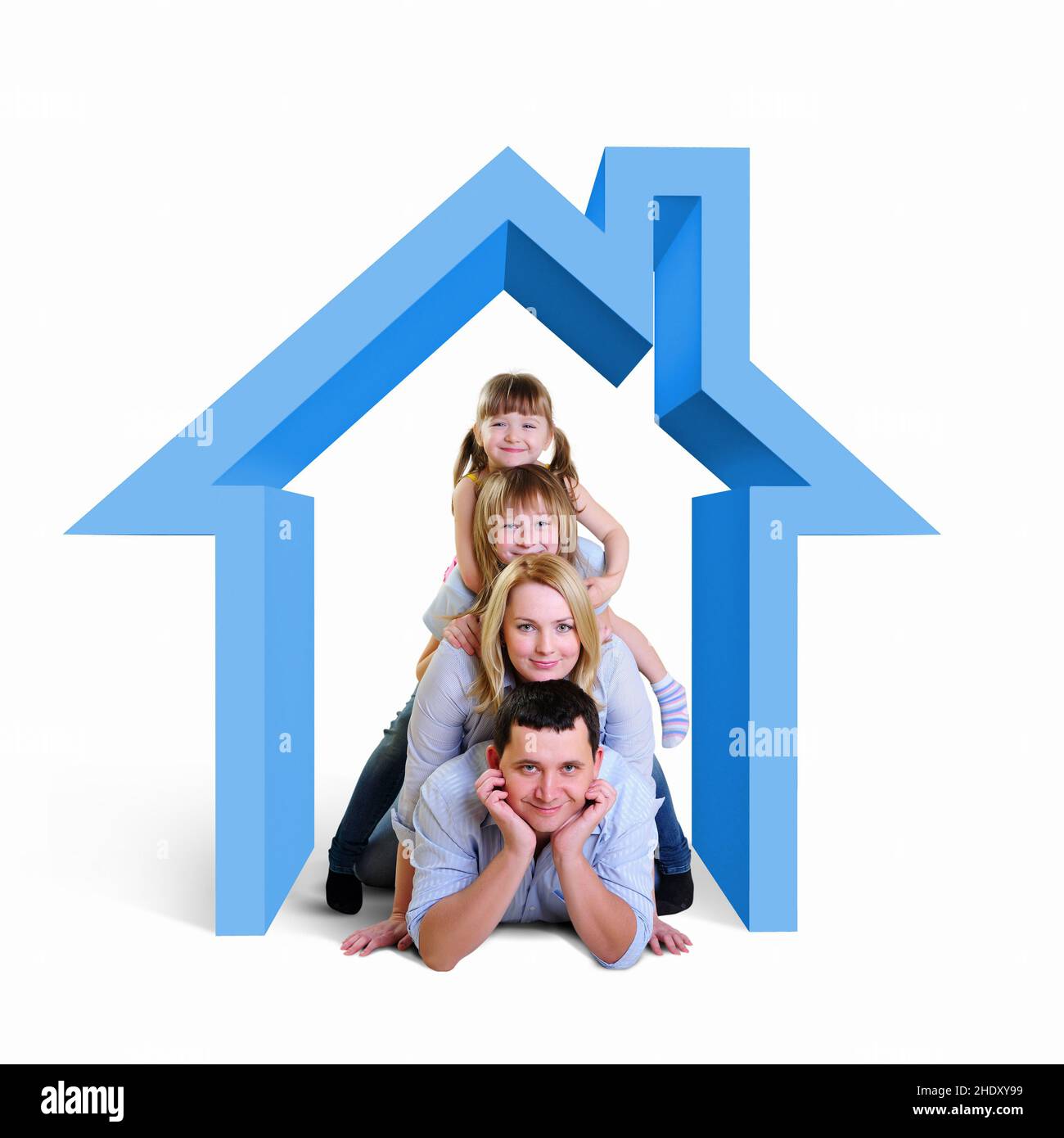 family, detached house, real estate, families, detached houses, housing ...