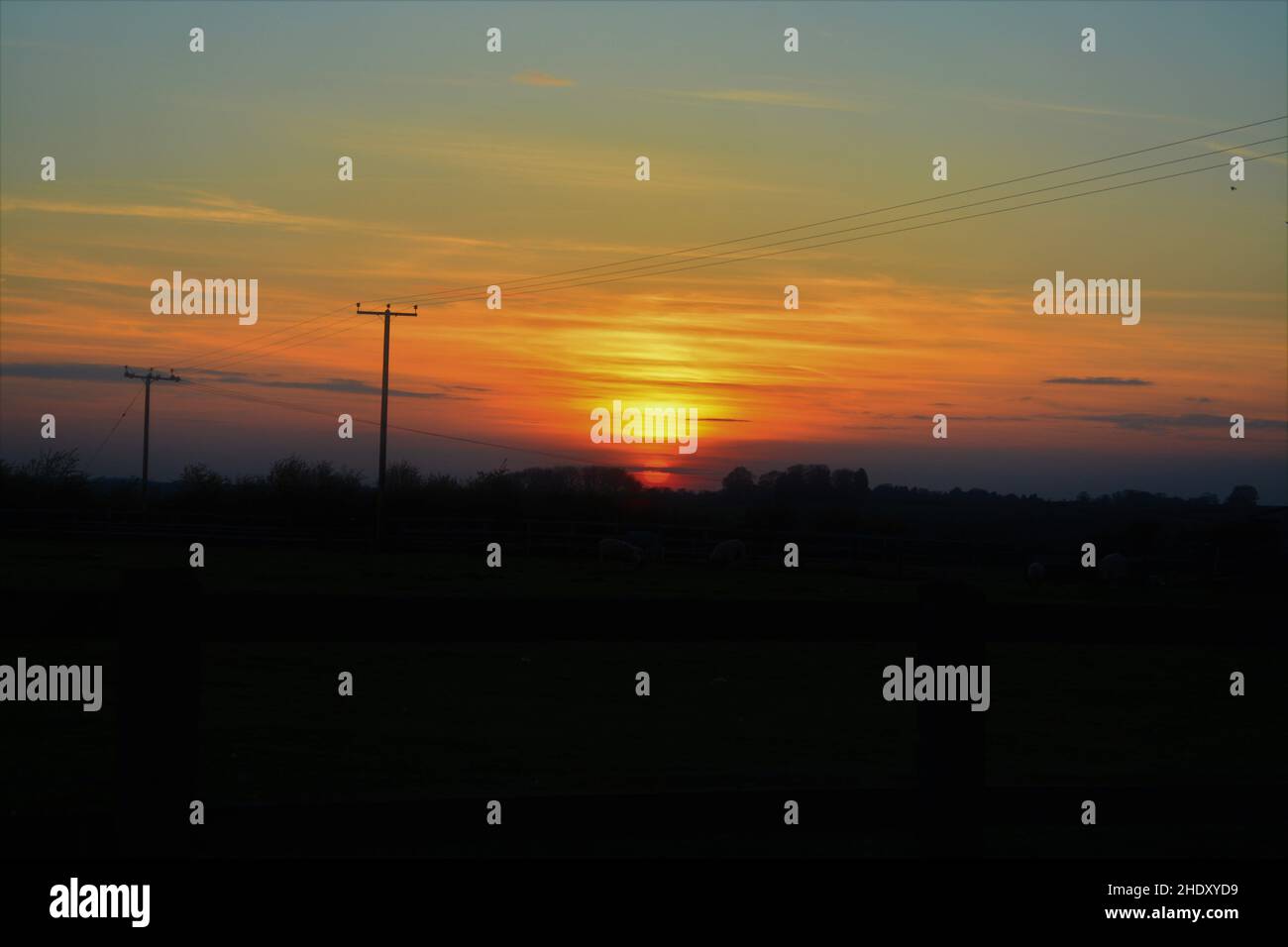 Beautiful sunset scene Stock Photo - Alamy