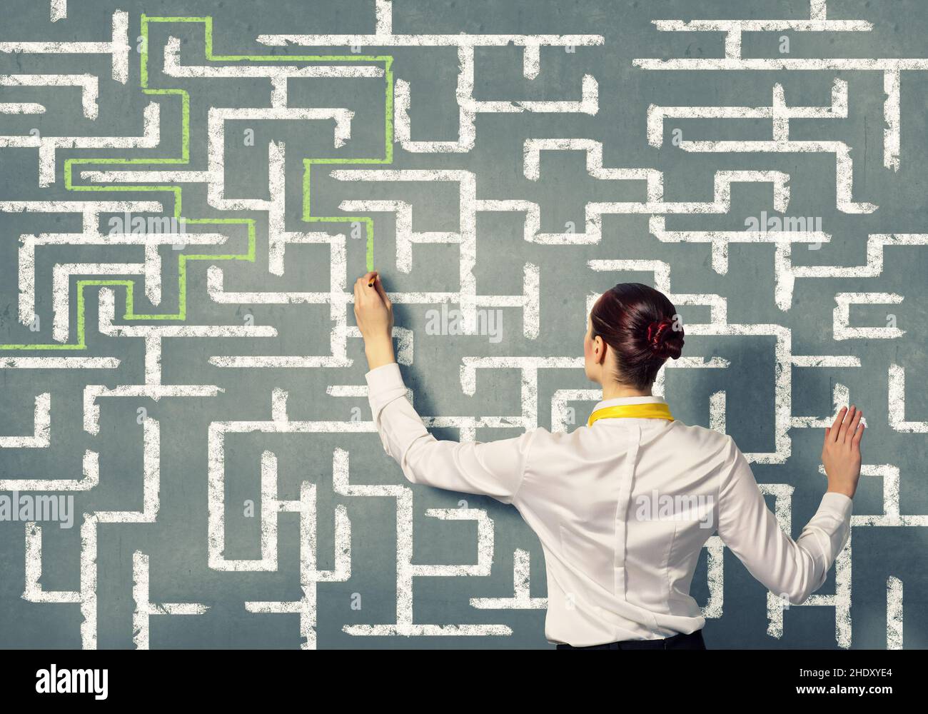 search, labyrinth, dead end sign, way out, incorrect, false, lost ...