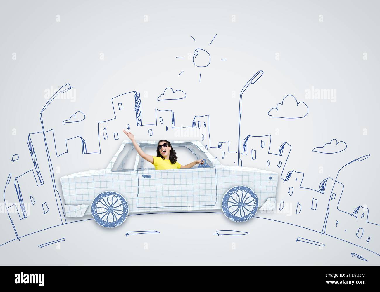 People waving car hi-res stock photography and images - Alamy