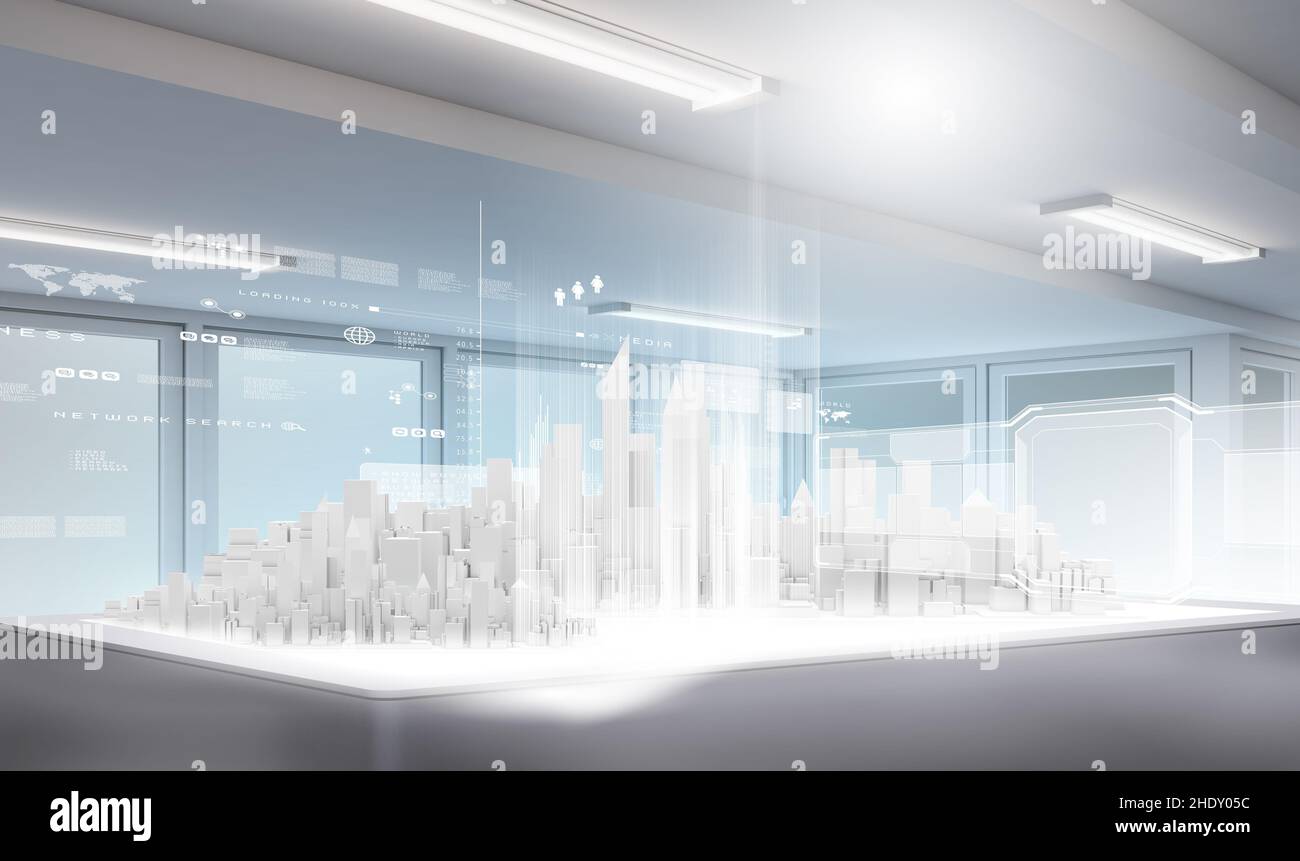 city, skyscrapers, city development, virtual, city model, cities ...