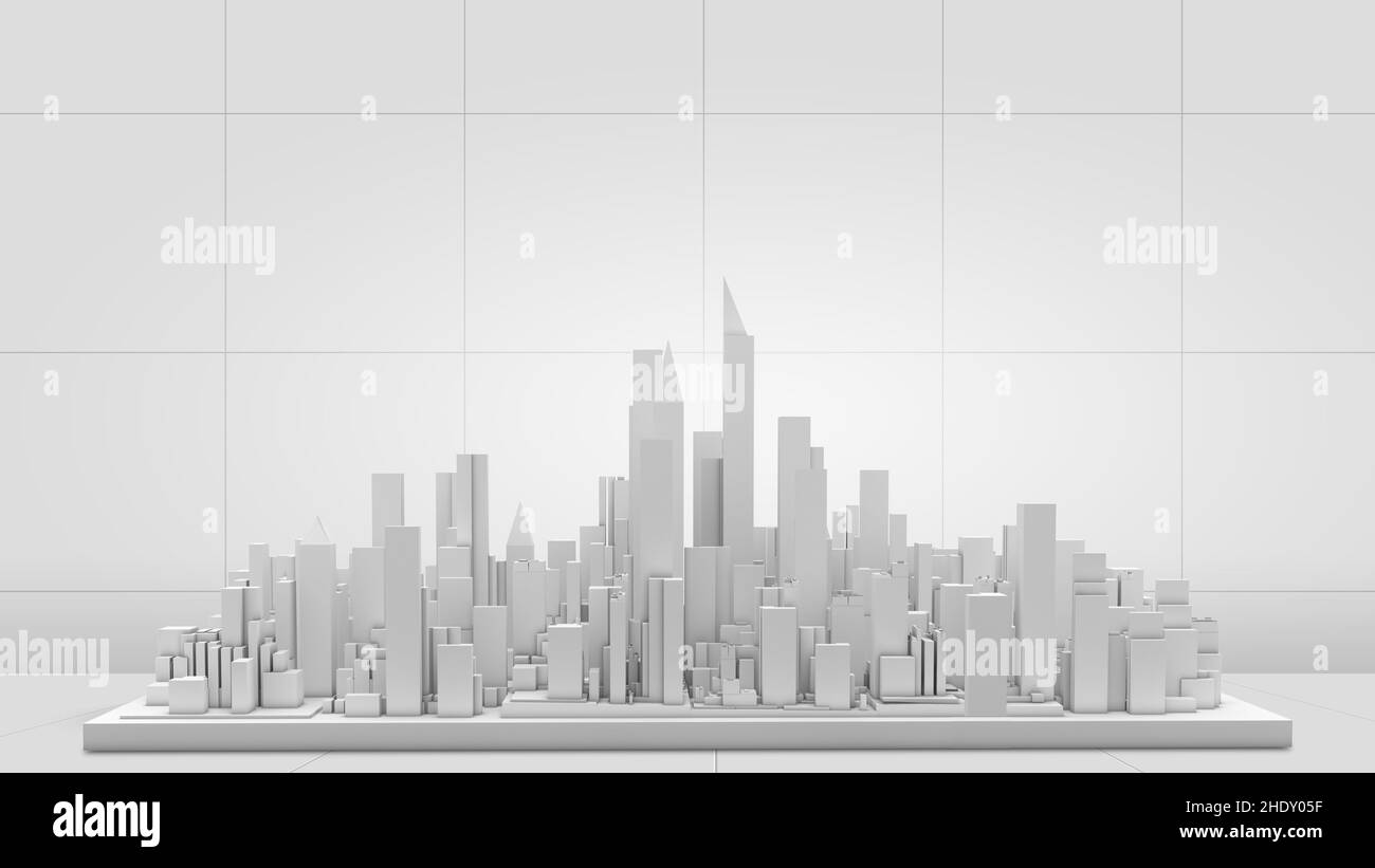 city, skyline, draft, city development, city model, cities, cityscape ...