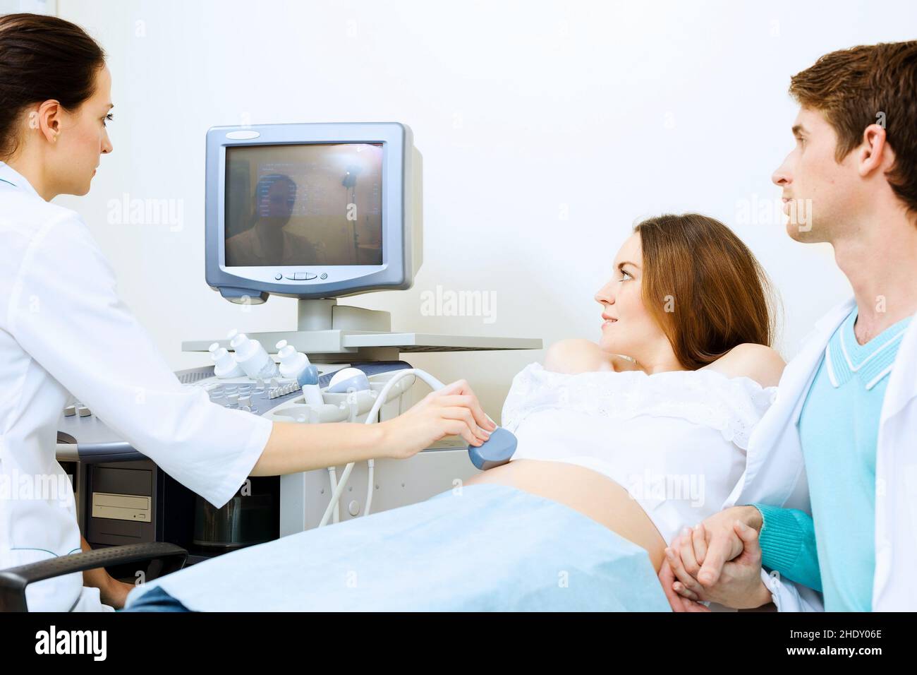 couple, screening, pregnancy examination, pairs Stock Photo - Alamy